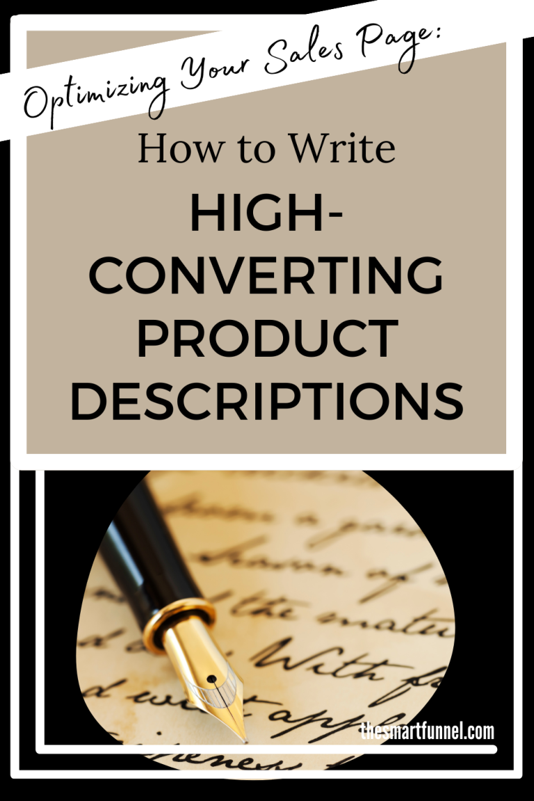 Optimizing Your Sales Page: High-Converting Product Descriptions